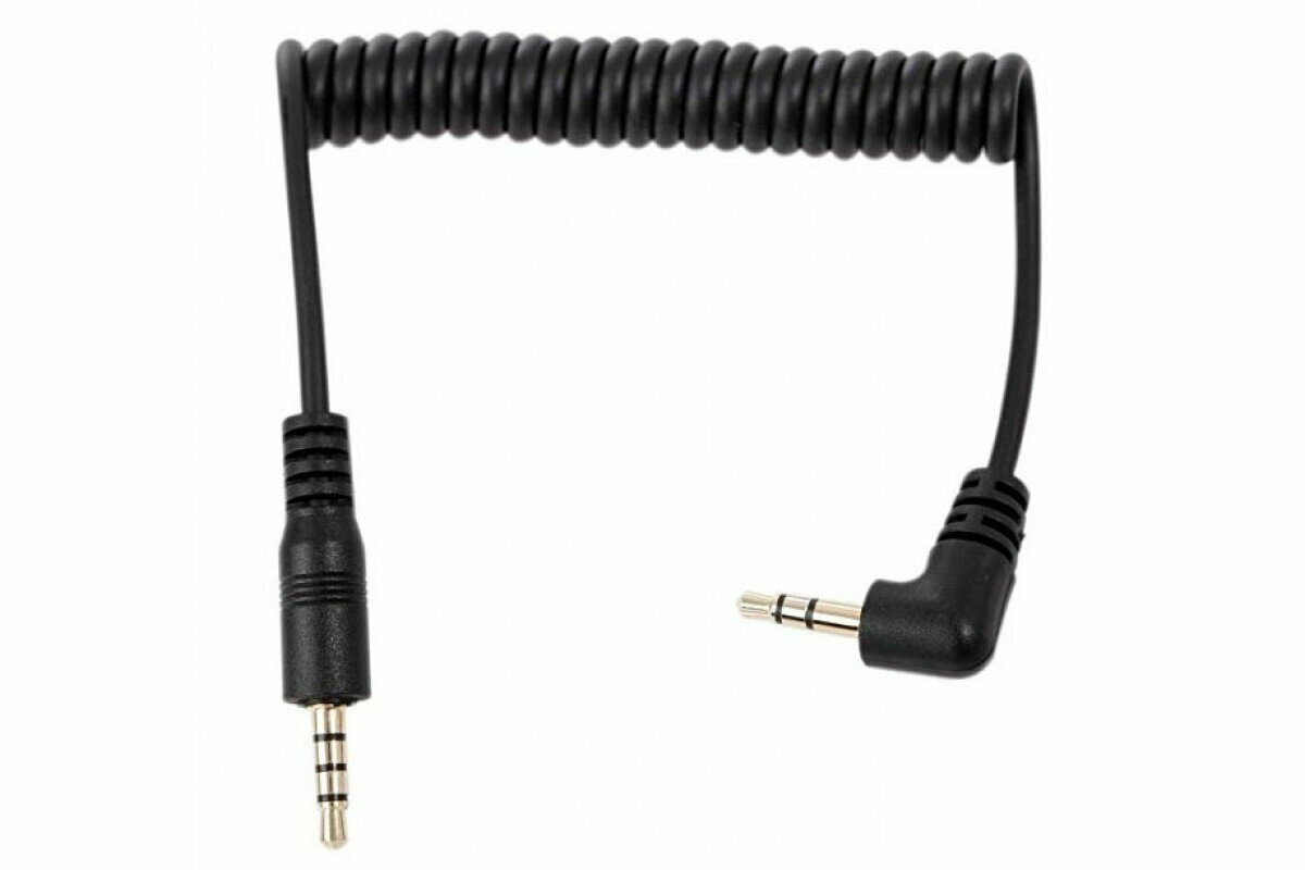 Кабель Saramonic SR-PMC2 3,5мм TRS - 3,5мм TRRS, спиральный длина 25-38 см