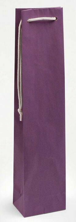 Крафт пакет 25 шт.95x380х65 под винную бутылку фиолетовые арт.43