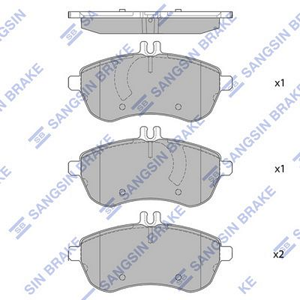 HI-Q SP2284 sp2284 колодки дисковые передние, mb w204 1.8-2.3 07