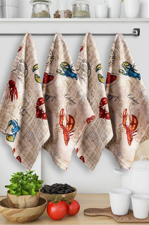 Комплект полотенец из рогожки, 4шт
