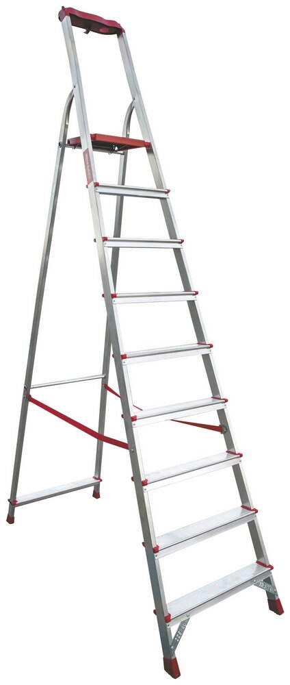 Стремянка Nv3115 Новая Высота 9 Ступеней Рабочая Высота: 3.91 М, Нагрузка 150 Кг.