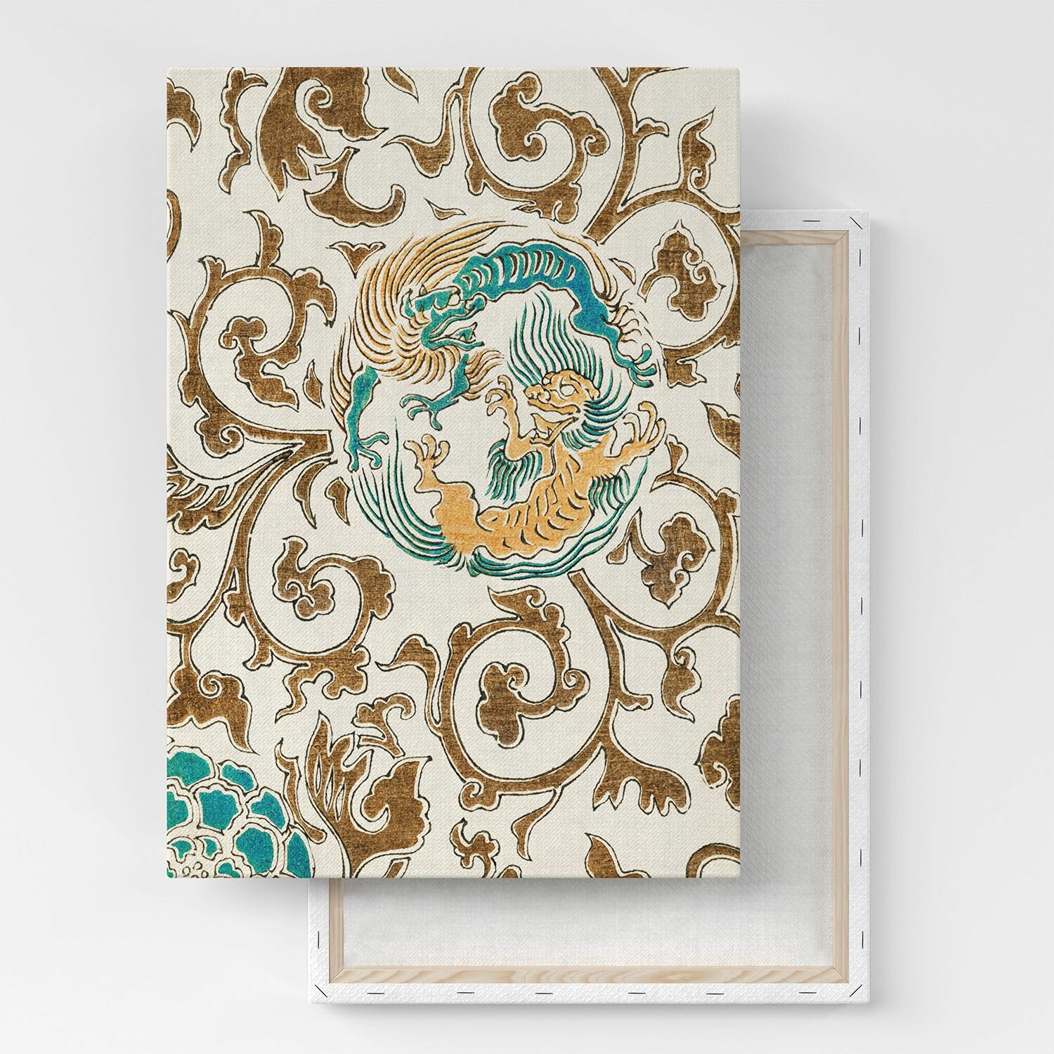 Картина на холсте, репродукция / Shin Bijutsukai - Spirit and floral motif / Размер 60 x 80 см