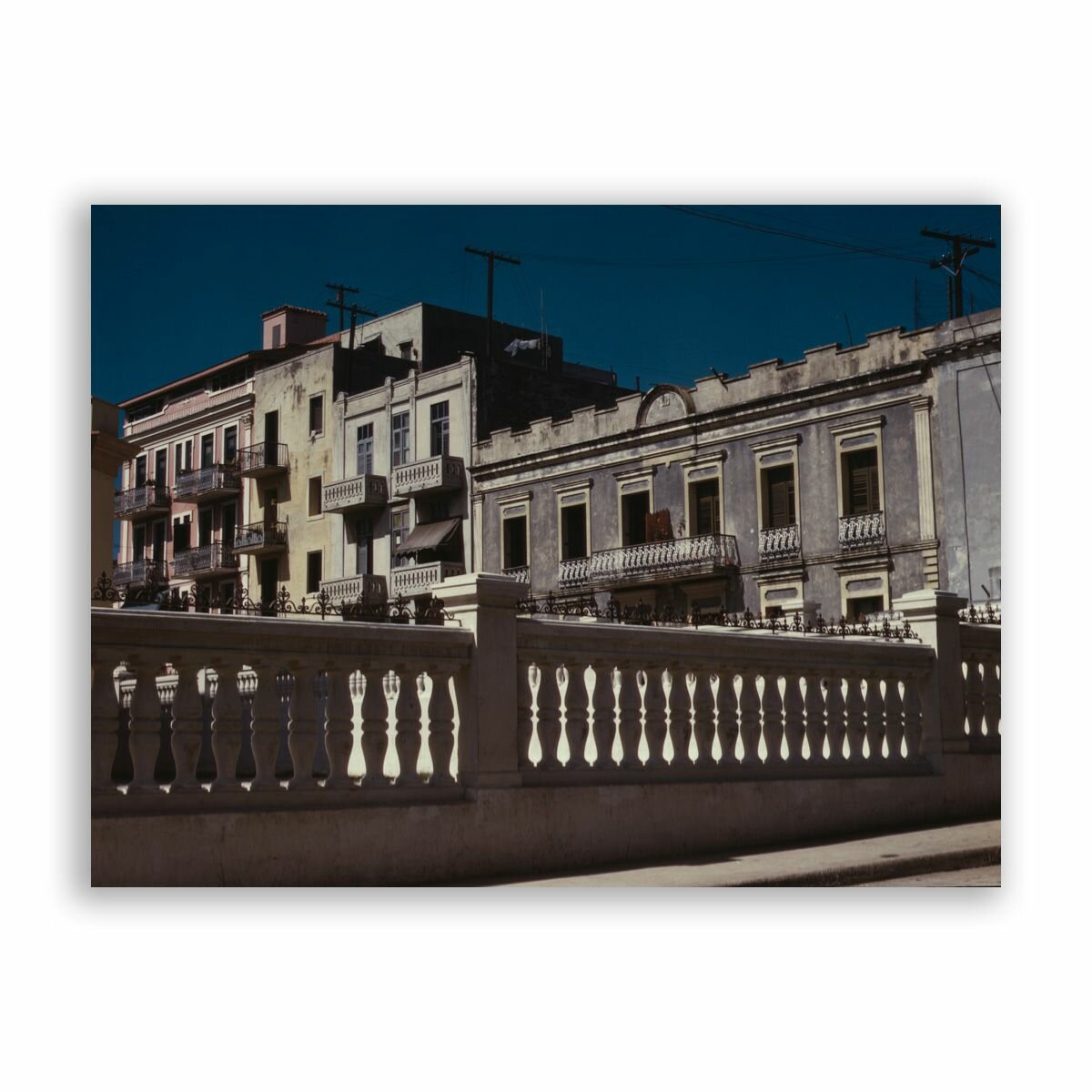 Постер, плакат на бумаге / Американские ретро города / Размер 40 x 53 см