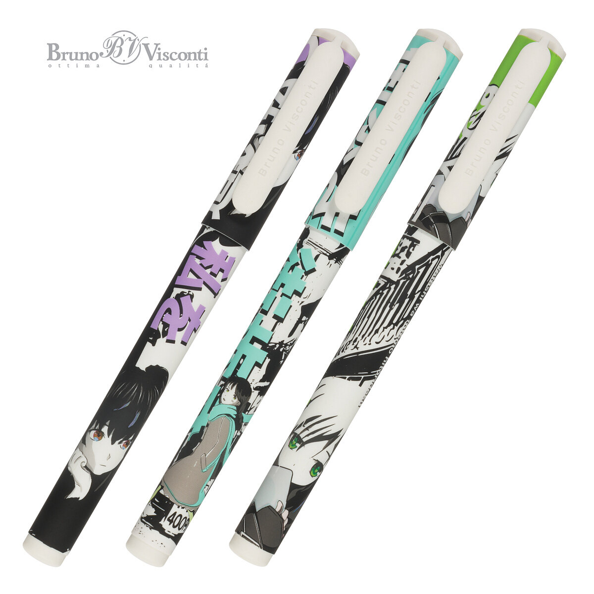 Ручка Bruno Visconti "DreamWrite. "Manga Anime. City" шариковая 0.7 ММ, синяя, 3 вида ассорти, цена за 1 шт