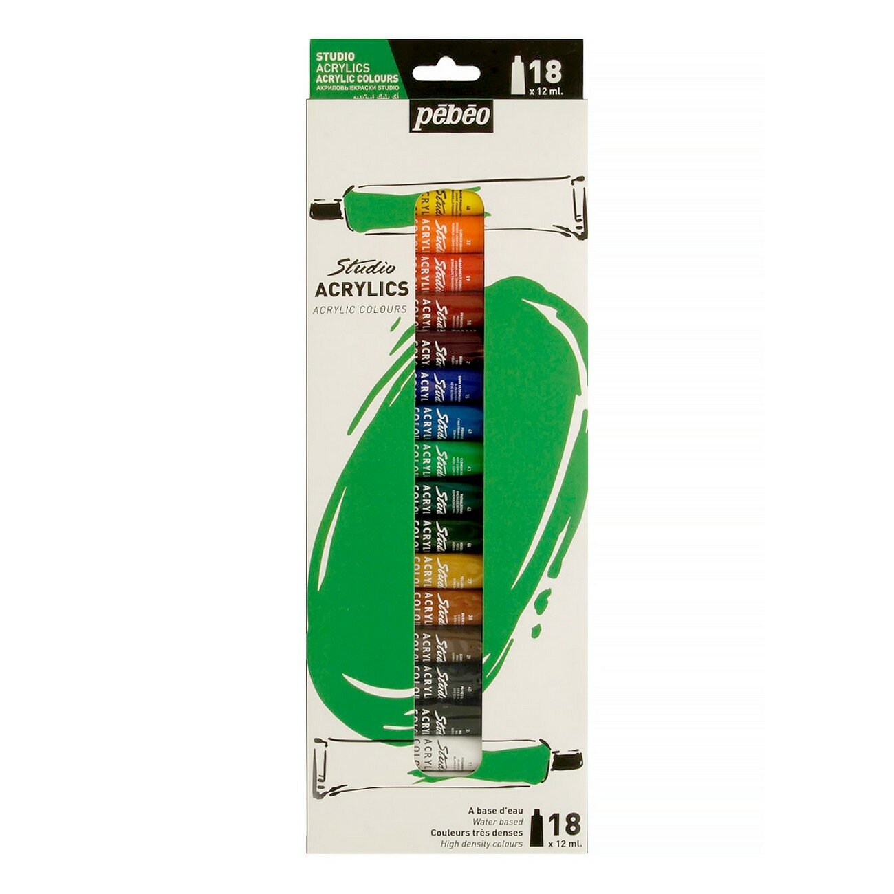 Набор акриловых красок Studio Acrylics 18 цв. 12 мл