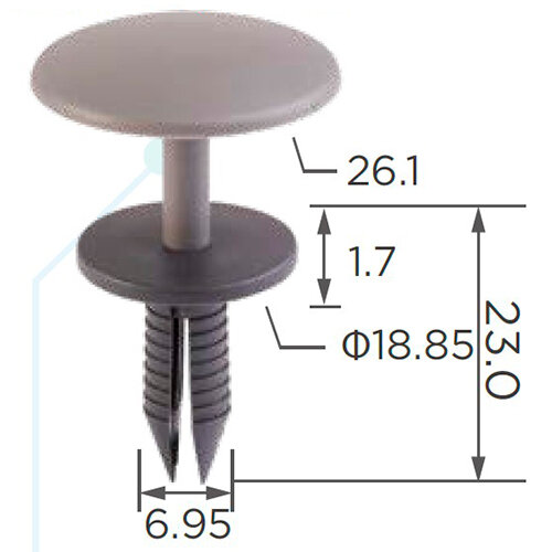 Клипса нажимная распорная универсальная (OEM: 1069185*) 774597