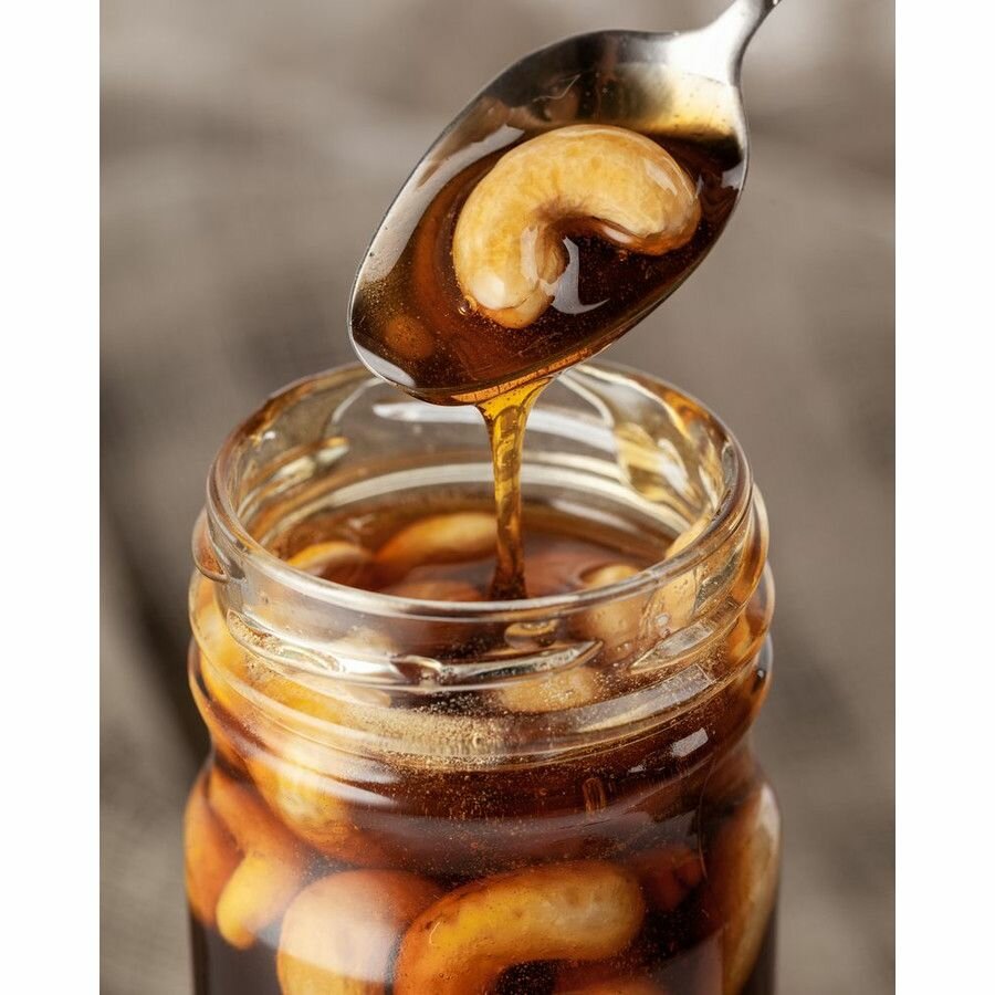 Мёд с кешью "Для здоровья", цветочный, в стеклянной банке, 130 г