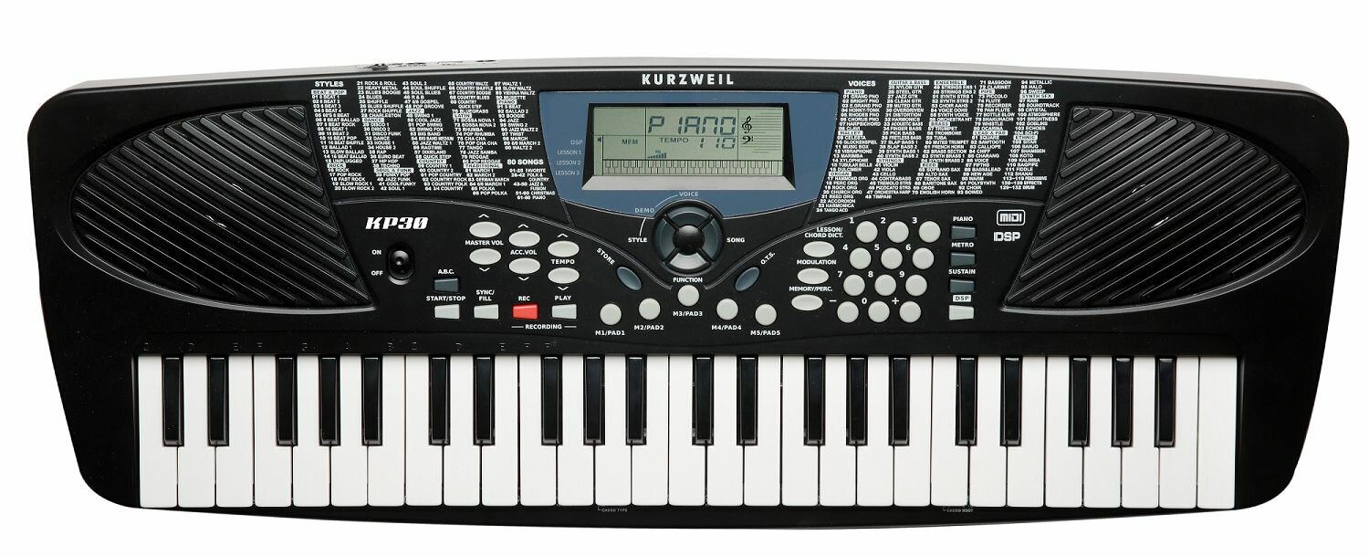 Синтезатор Kurzweil KP30 LB, 49 клавиш, полифония 32, цвет чёрный