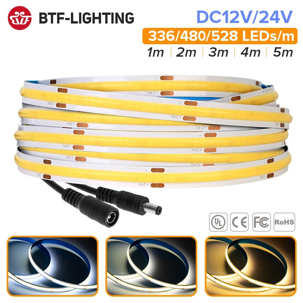 Светодиодная лента 2m, 4000K, 336 LED, 24v