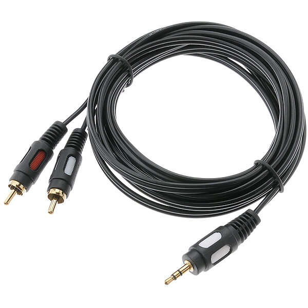 Шнур 17-4234 jack 3,5 мм (штекер) - 2хRCA (штекер) 3 м (Rexant) (2 шт. в комплекте)