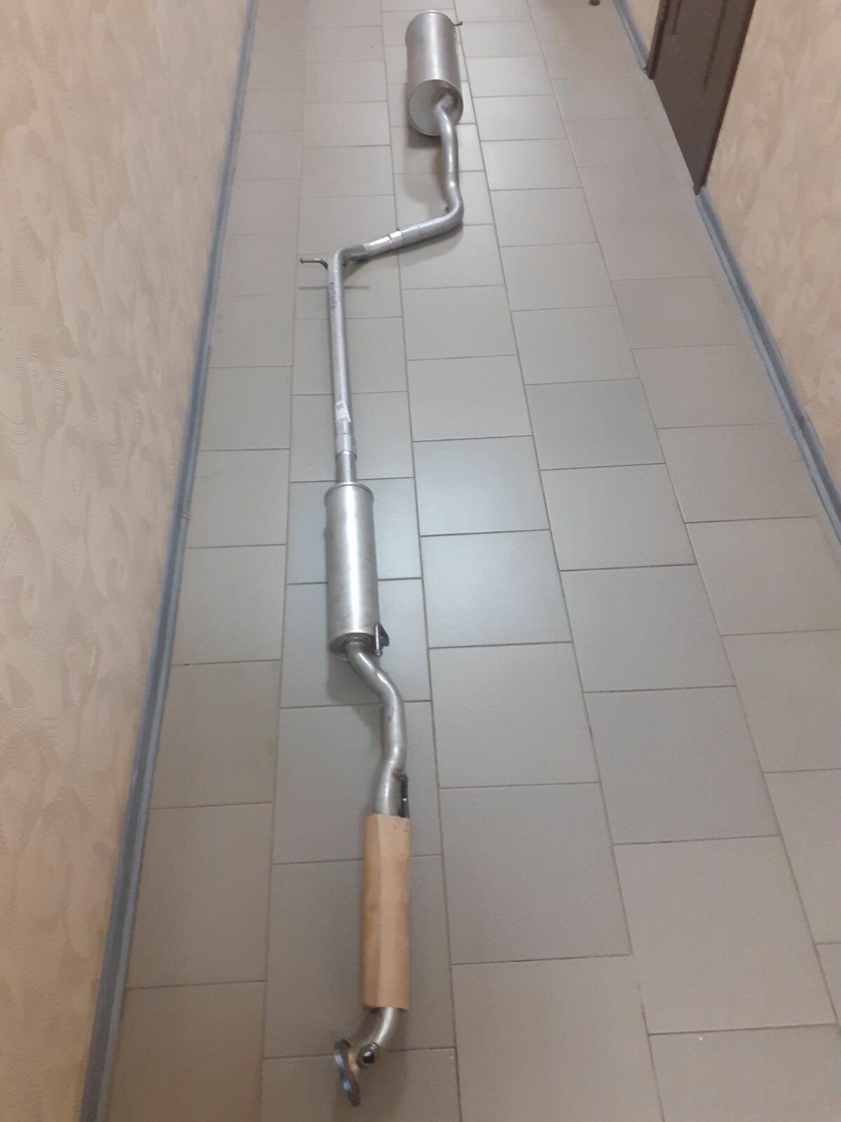 Глушитель в сборе для фольксваген поло седан VW Polo Sedan V (RUS) 1,6L CFNA 2011- Нержавеющий резонатор труба глушитель