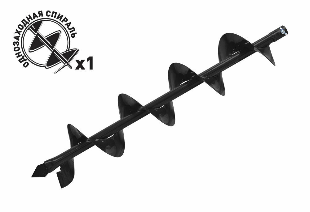 Шнек для грунта d пос=20мм, D=150мм