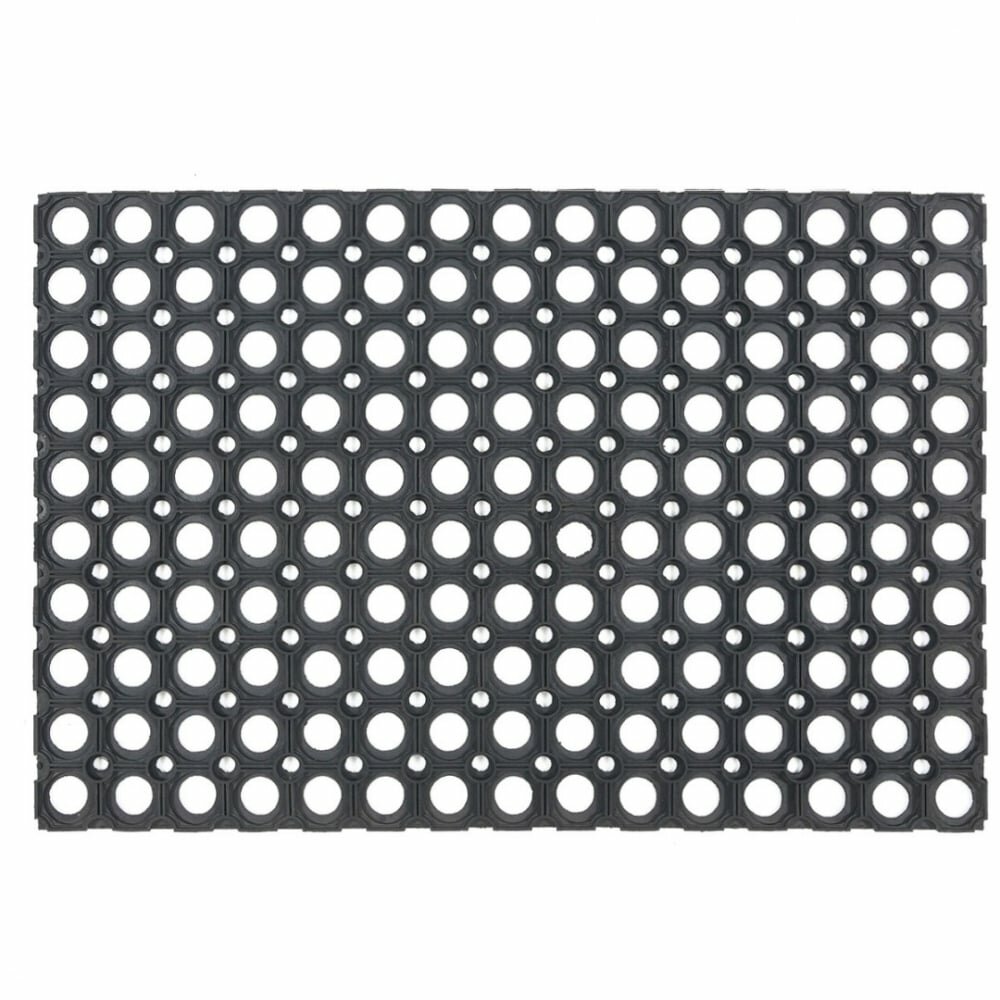 Грязесборный коврик SUNSTEP 100х150х1,6 см 30-006, 100×150×1 резиновый антискользящий прямоугольной формы черный цвет
