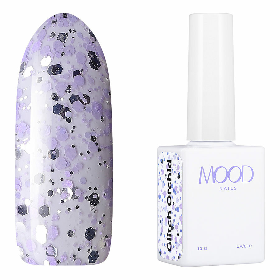 Гель-лак, MOODNAIL, Gel-Polish Glitch Orchid , 10 г