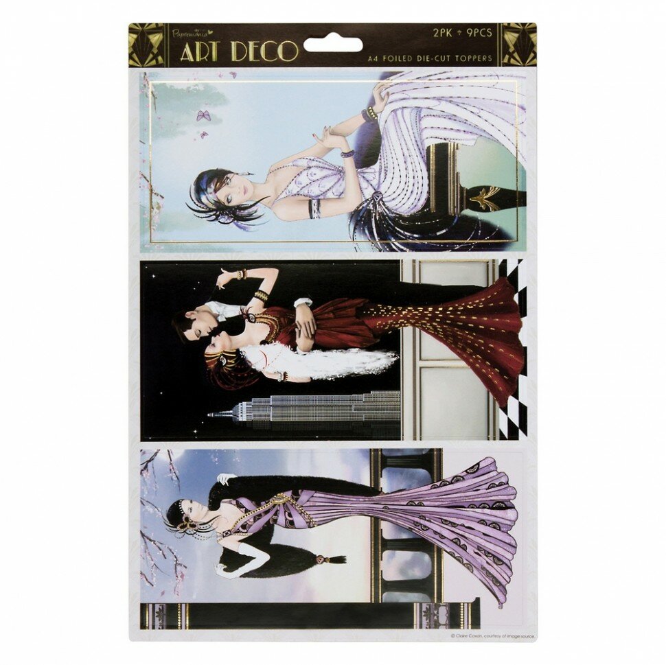 #PMA157172 Набор высеченных элементов "Бродвей" Art Deco 21 x 29.7 см Docrafts 2 шт