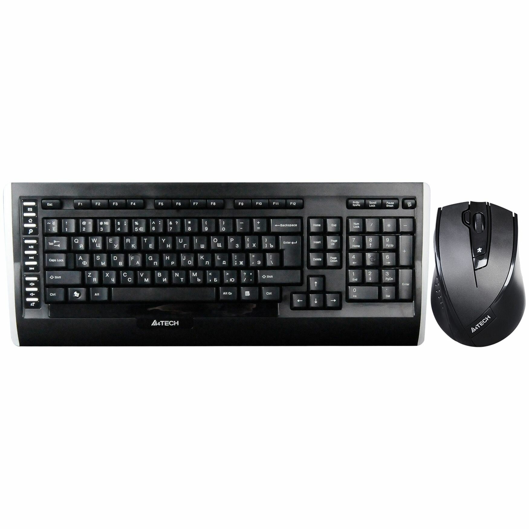Клавиатура A-4Tech Клавиатура + мышь 9300F, беспроводная, черный, USB 618555