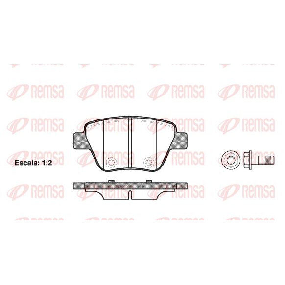 Колодки тормозные задние дисковые комплект Audi Seat Skoda Volkswagen, REMSA 1420.00 (1 шт.)
