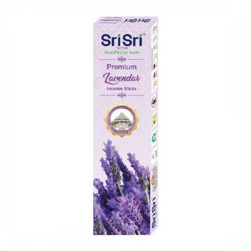 Premium LAVENDER Incense Sticks, Sri Sri Tattva (Премиум лаванда благовония, Шри Шри Таттва), 100 г.