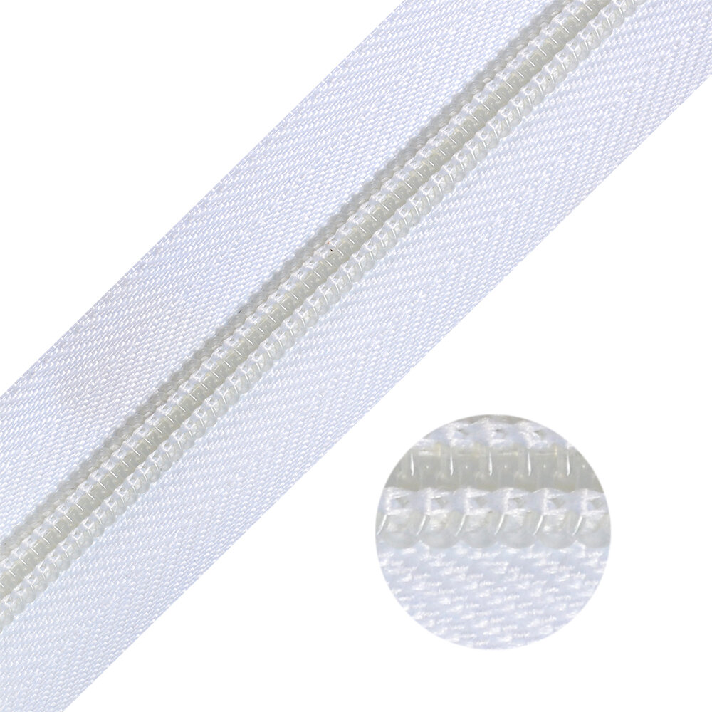 Молния рулонная спираль №5 цв. белый (10 метров)