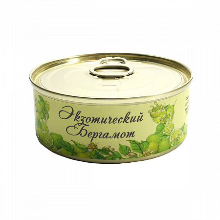 Эко свеча в жестяной банке экзотический бергамот (размер 7,5 х 3 см.), 1 шт.