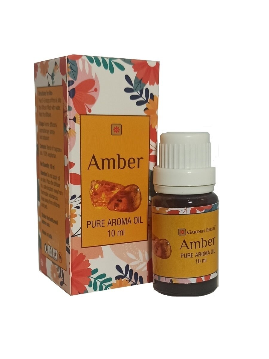 AMBER Pure Aroma Oil, Garden Fresh (амбер (Янтарный), чистое ароматическое масло, Гарден Фреш), 10 мл.