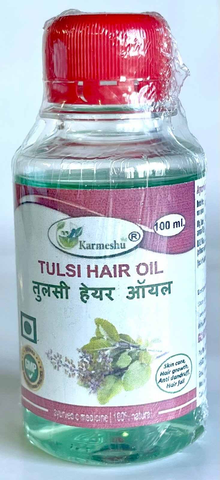 TULSI HAIR OIL, Karmeshu (Масло тулси для волос, Кармешу), 100 мл.