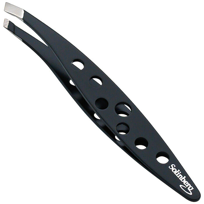 Пинцет для бровей Solinberg S056 цвет черный (ручная заточка)