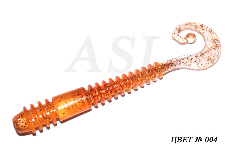 Силиконовая приманка ASL "Джим" цвет №004, L-5см (2"), 12шт/уп