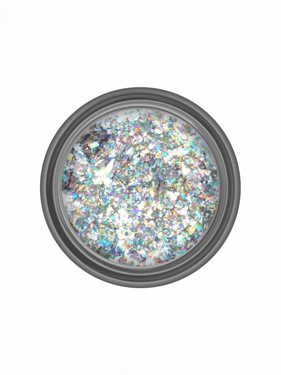 Пигмент для ногтей с голограммными хлопьями Taffeta