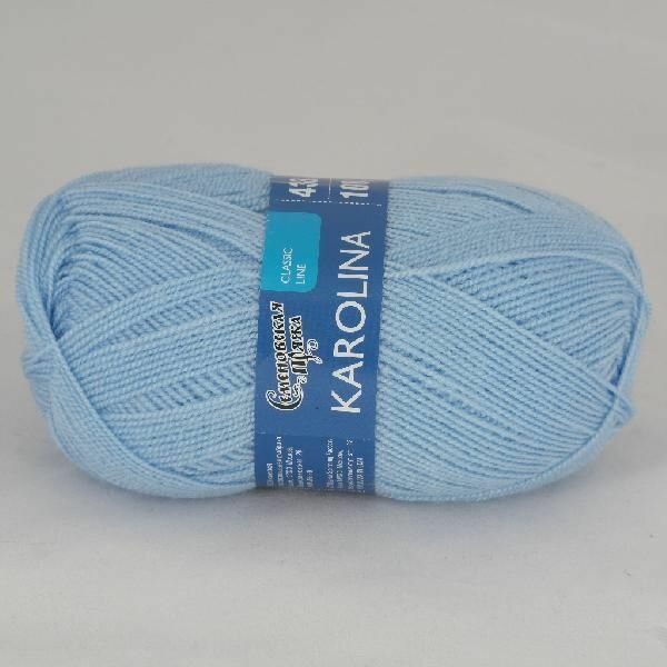 Пряжа Московская шерстопрядильная фабрика Каролина (Karolina) МШФ, голубой - 3, 100% акрил, 5 мотков, 100 г, 435 м.