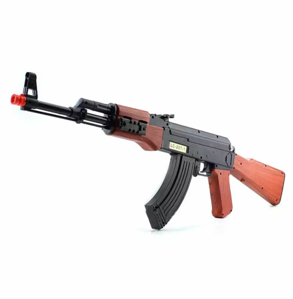 Игрушечное оружие автомат на батарейках АК-47 c гильзами (75,5 см, световые и звуковые эффекты)