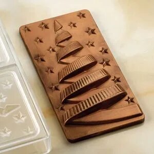 Форма для шоколадных плиток новогодняя ёлка "PC5059FR"