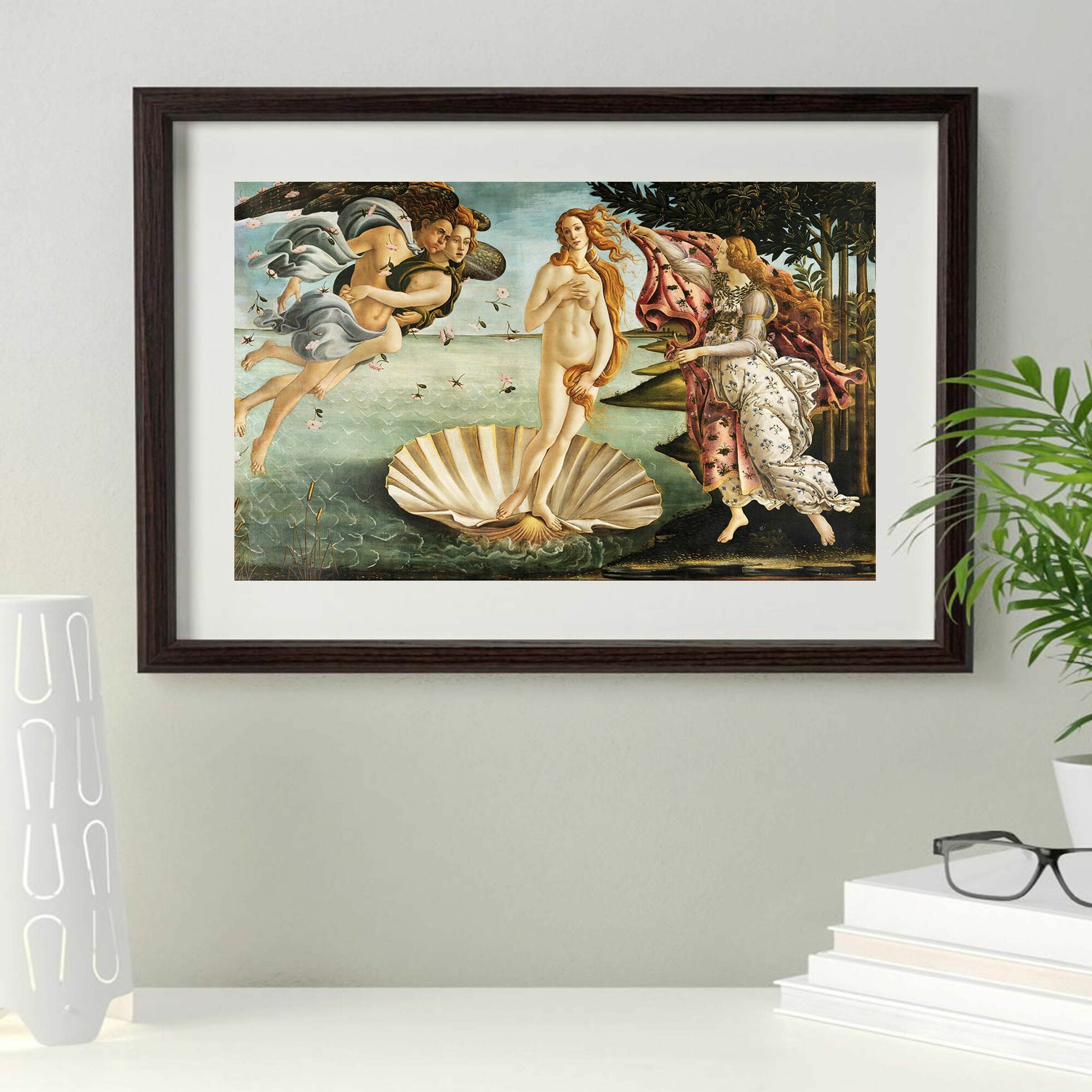 Репродукция картины Рождение Венеры Сандро Боттичелли (1485 год), 1 шт 110 x 70 см без рамы