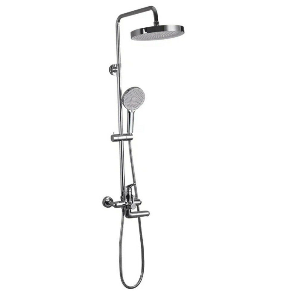 FRAP F2417, Душевая система (гарнитур) латунь, хром, поворотный излив, верхний душ