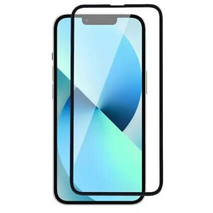 Защитное стекло 2,5D (бронестекло) для iPhone 13, 13 Pro, 14 Черный