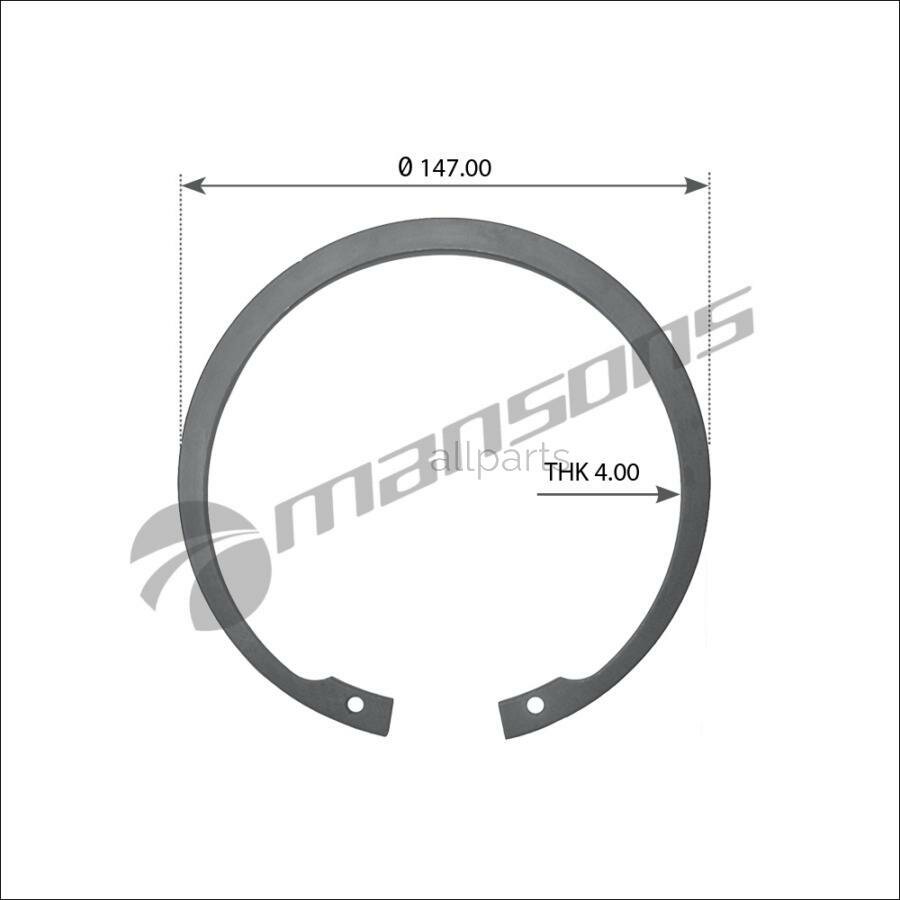 MANSONS 300019 стопор! кольцо ступицы D147 H=4 \BPW ECO 6-9t