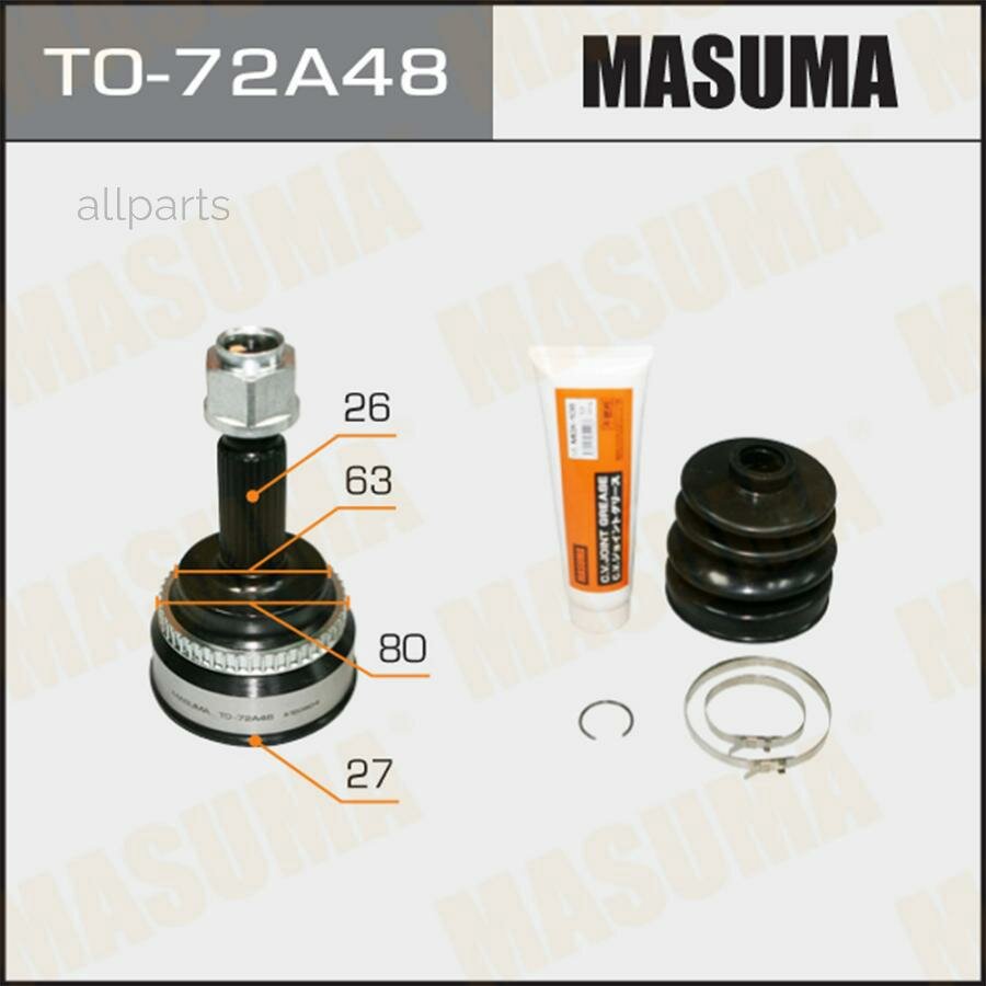 MASUMA TO-72A48 ШРУС наружный к-кт! АКПП\ Toyota Previa 2.4 00>