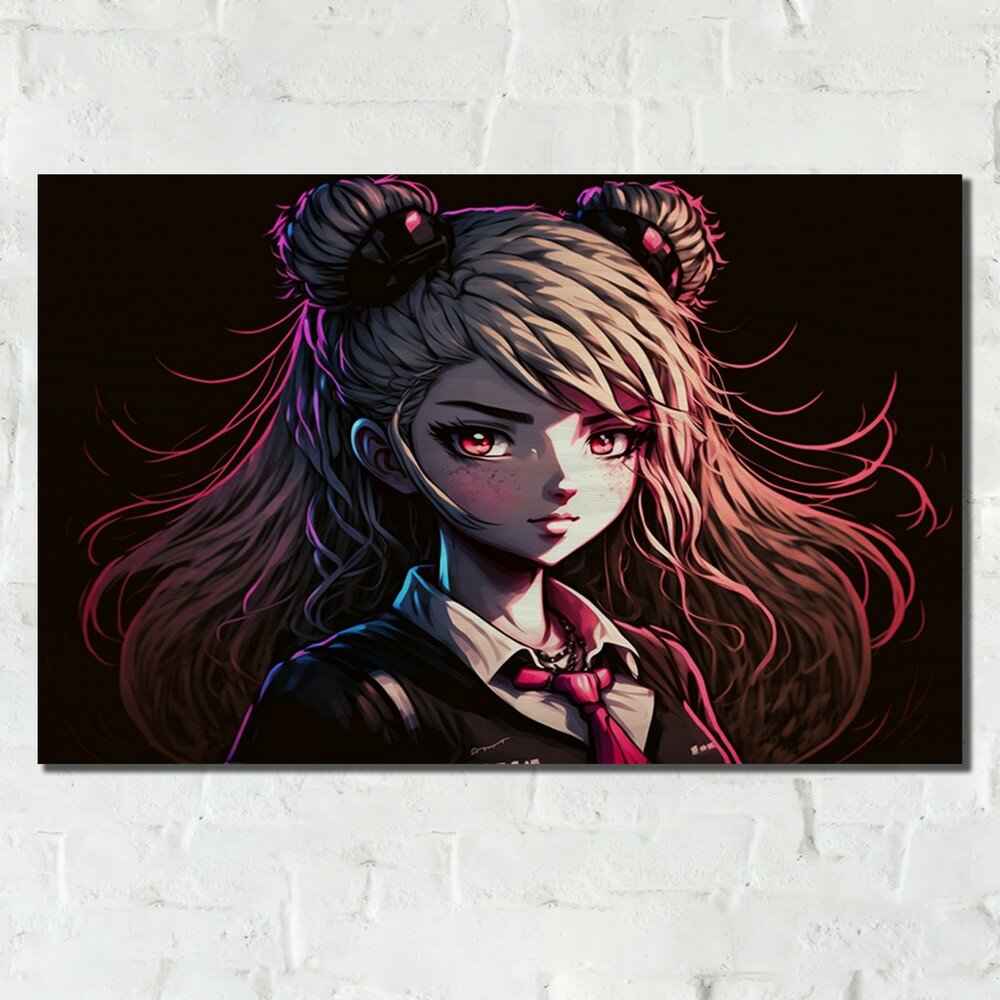 Картина интерьерная на дереве аниме данганронпа - 7040