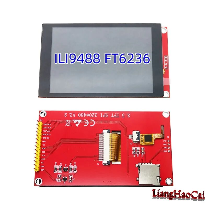 3,5-дюймовый TFT LCD модуль LiangHaoCai ILI9488 с емкостным касанием