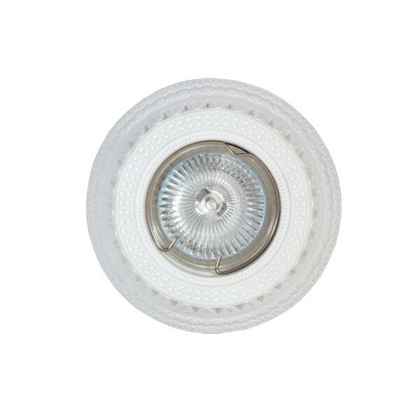 Гипсовый светильник SvDecor SV 7026 белый ф100 мм