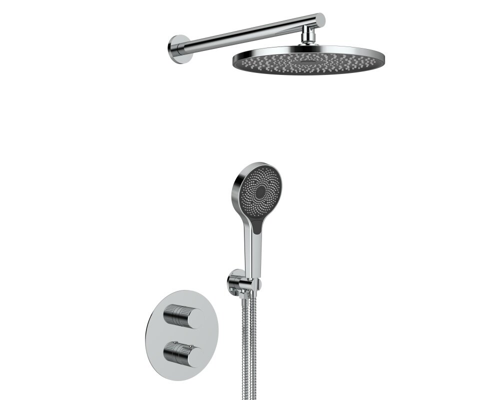 Душевая система скрытого монтажа с термостатом, без излива Vieir V25003-2 хром