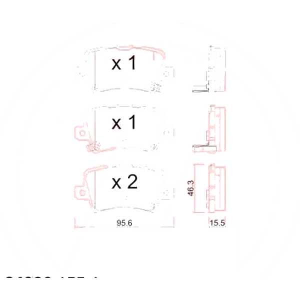 ZIMMERMANN 24086.155.1 (43022SMGE00 / 43022SMGE01 / 43224SMGE01) колодки зад Honda (Хонда) Civic (Цивик) vIIi 1.3i / 1.4 / 1.8i /