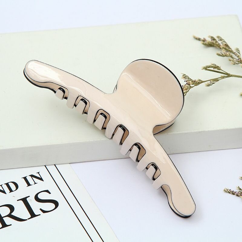 Цветная высококачественная ацетатная заколка для волос, большой зажим с акулой, высококачественный дизайнерский зажим для захвата волос