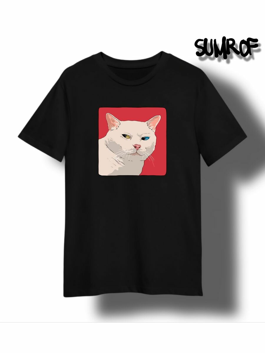 Футболка кот призрение