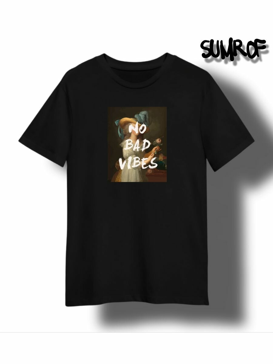 Футболка картина no bad vibes