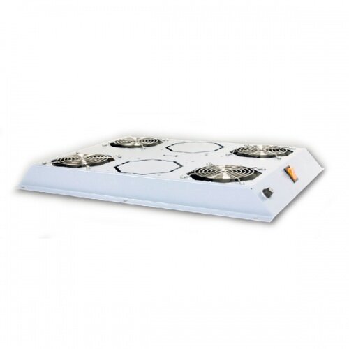 Модуль вентиляторный 60A-90-04-87GY Eurolan с 4 элементами и с термостатом для шкафов RACKSERV