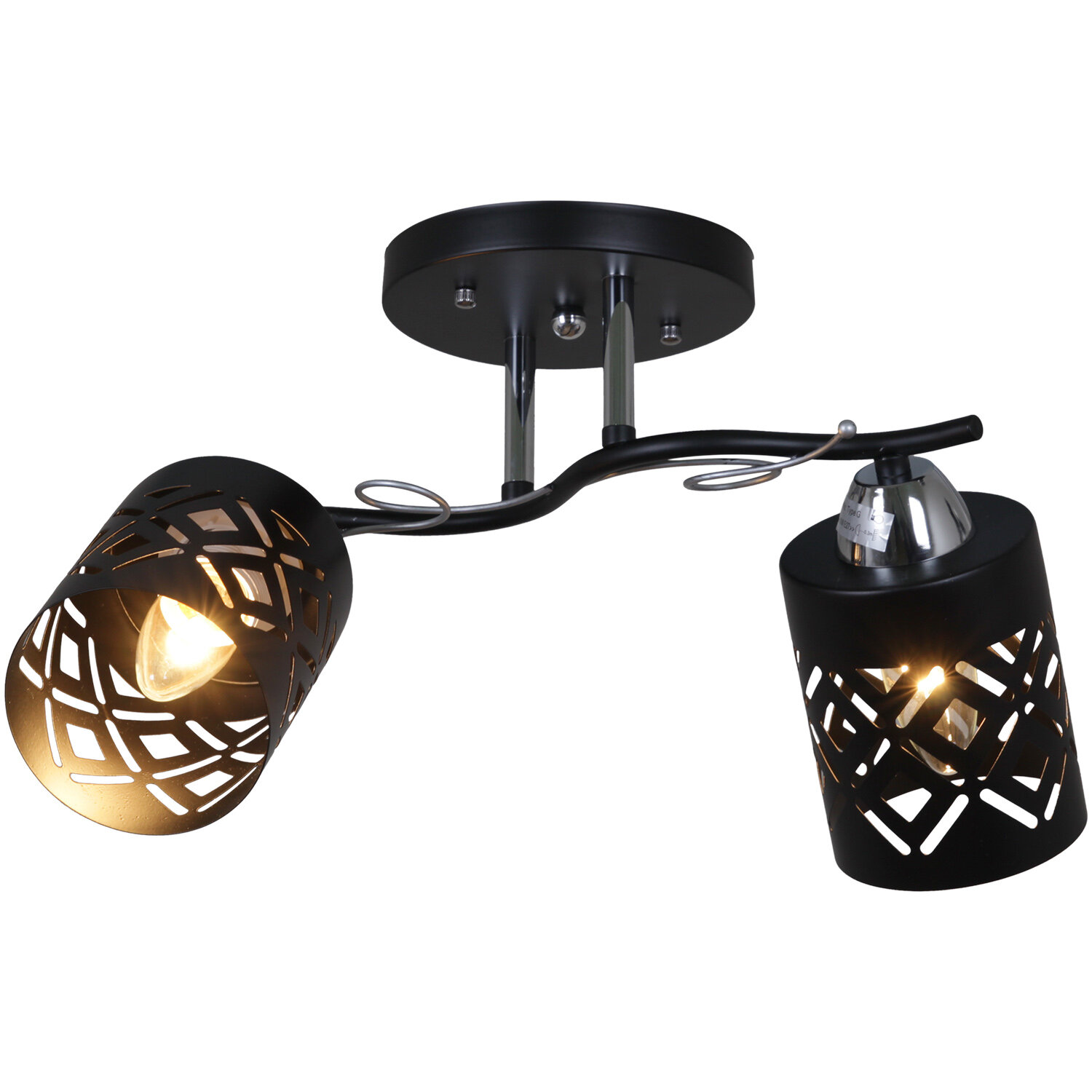 Люстра потолочная, Светильник потолочный Reluce 08267-0.3-02 BK+CR