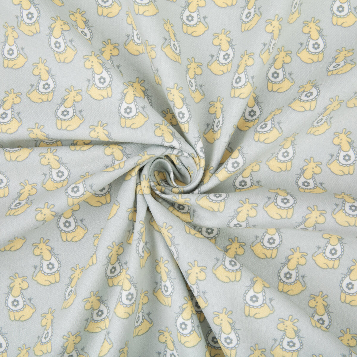 Ткань для пэчворка PEPPY "молочные СНЫ фланель" отрез 100 x 110 см 175 г/кв. м 100% хлопок МС-03 серый