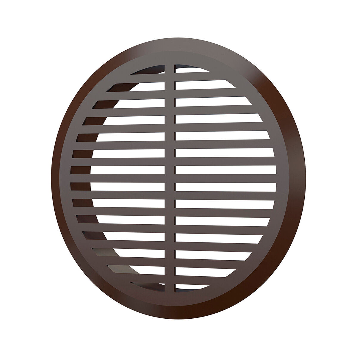 Вентиляционная решетка ЭРА переточная круглая диаметр 50 мм с фланцем диаметр 45 мм, коричневая