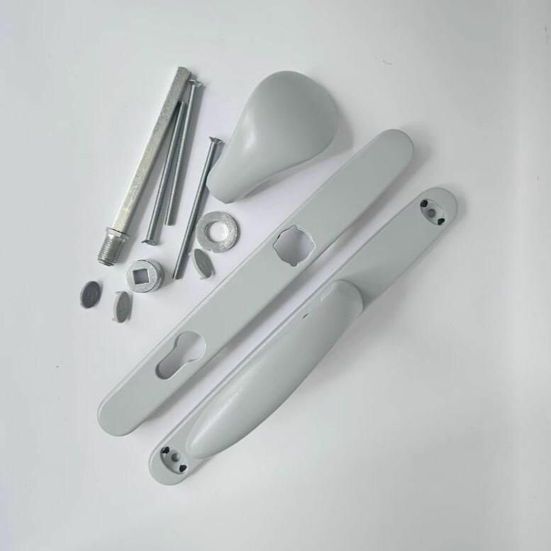 Комплект ручек STUBLINA, для калиток и входных дверей, светло-серые